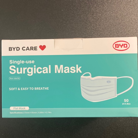 BYD CARE | Bath & Body | Single Use Surgical Mask 5 Count | Poshmark